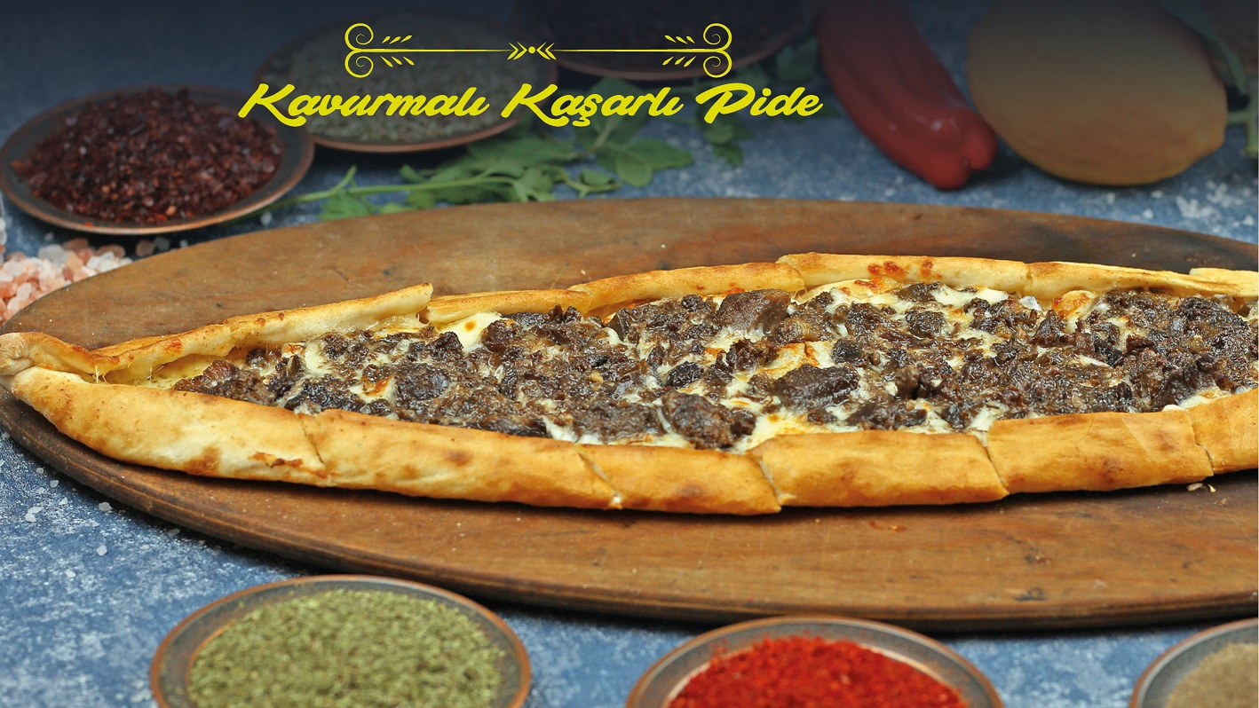 Kavurmalı Kaşarlı Pide